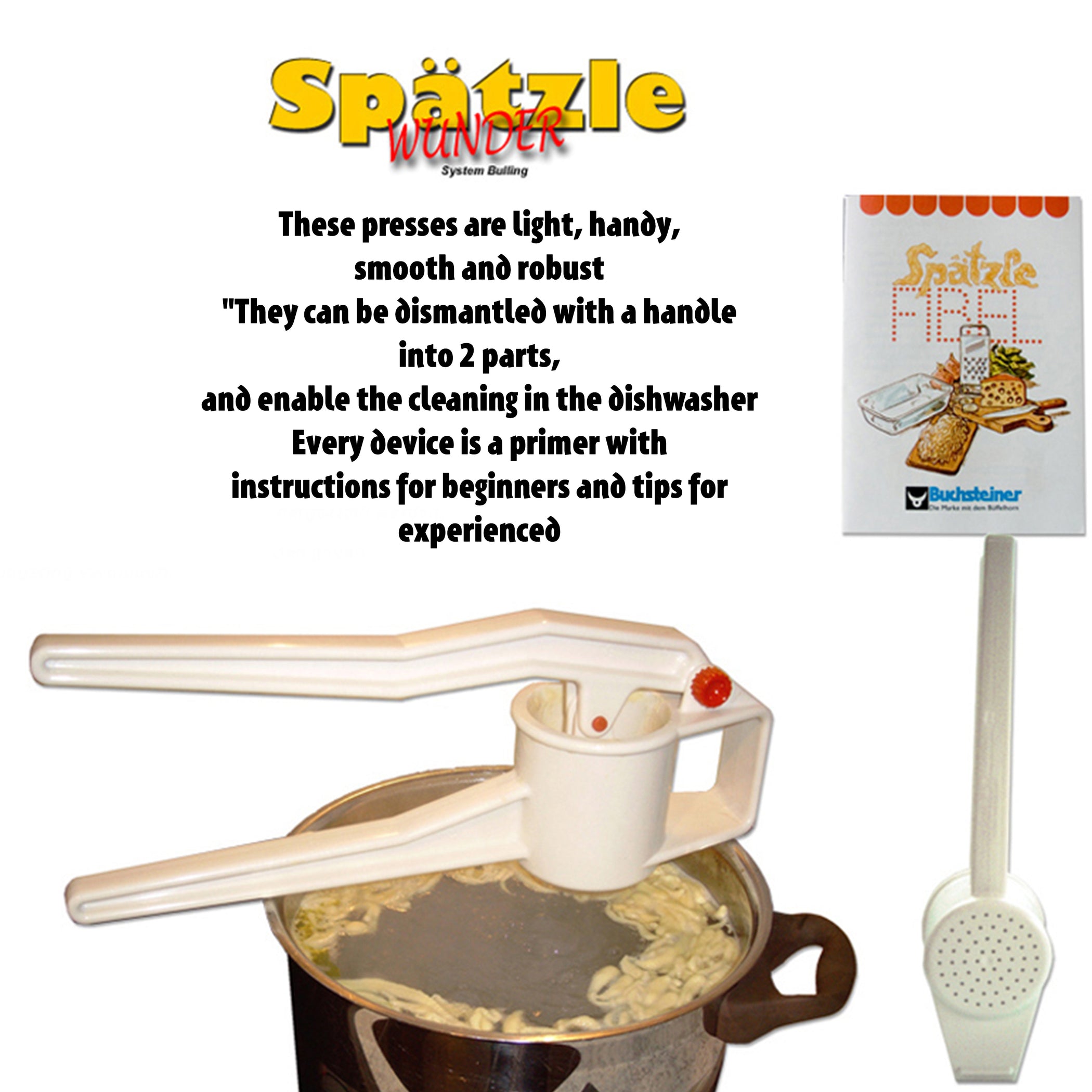 Buchsteiner Spaetzle Press Maker SPAETZLEWUNDER — Loewen META trading GmbH
