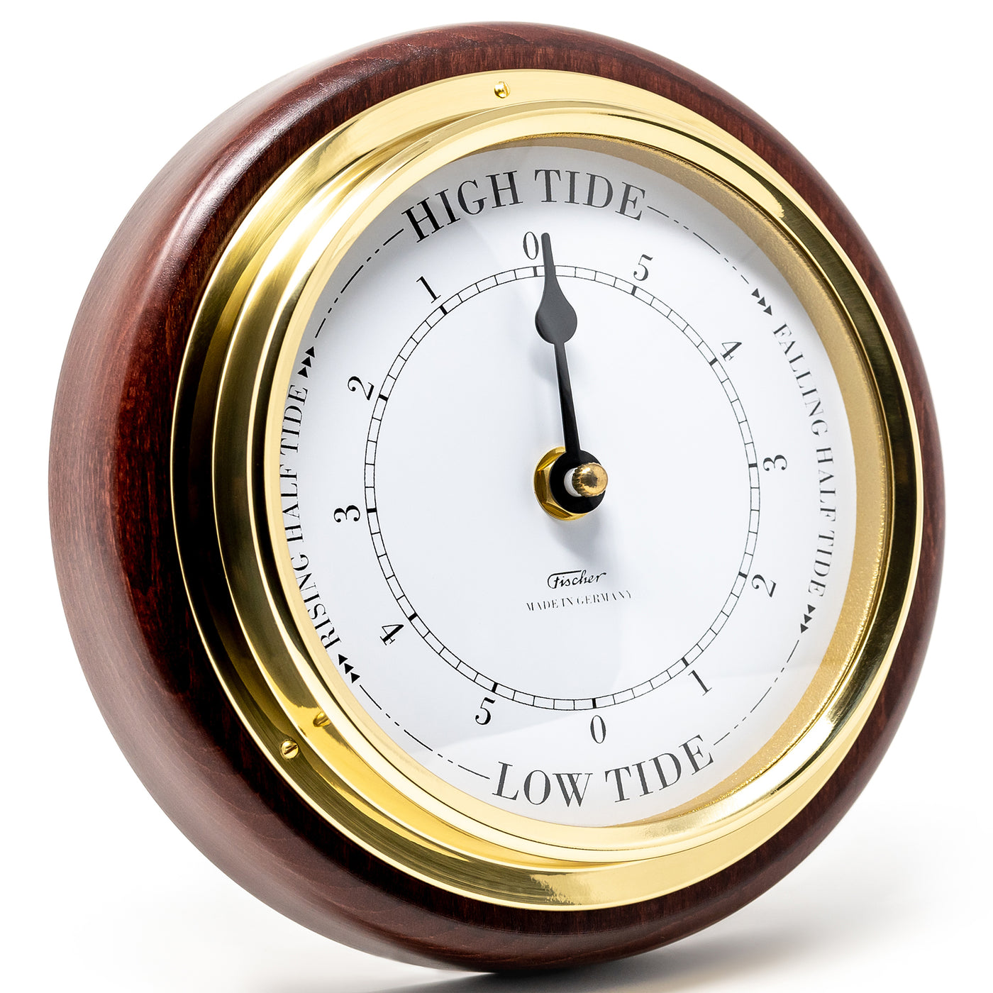 Fischer Tide Clock, Brass / Mahogany Coloured - 1434TD-22 — Loewen META ...