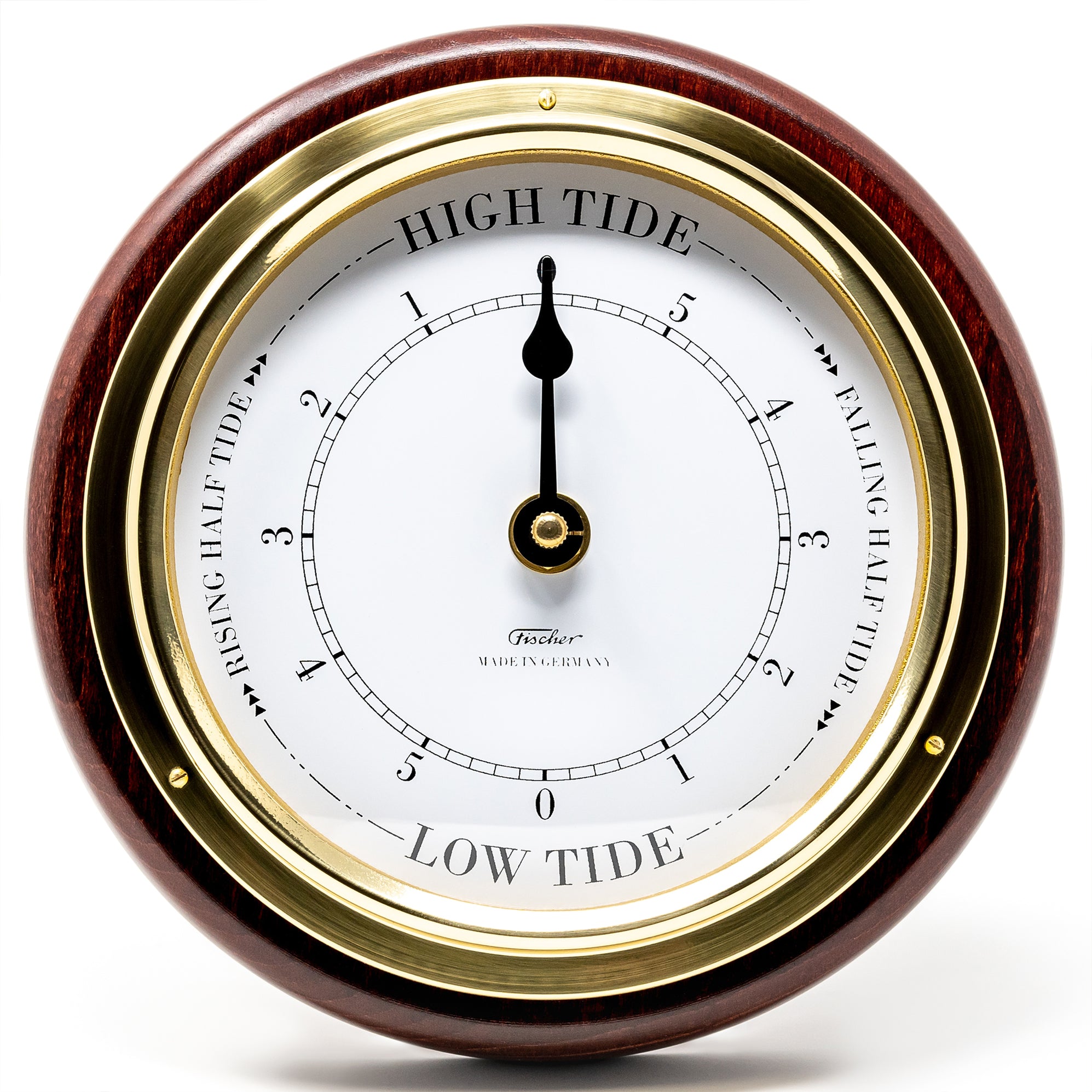 Fischer Tide Clock, Brass / Mahogany Coloured - 1434TD-22 — Loewen META ...