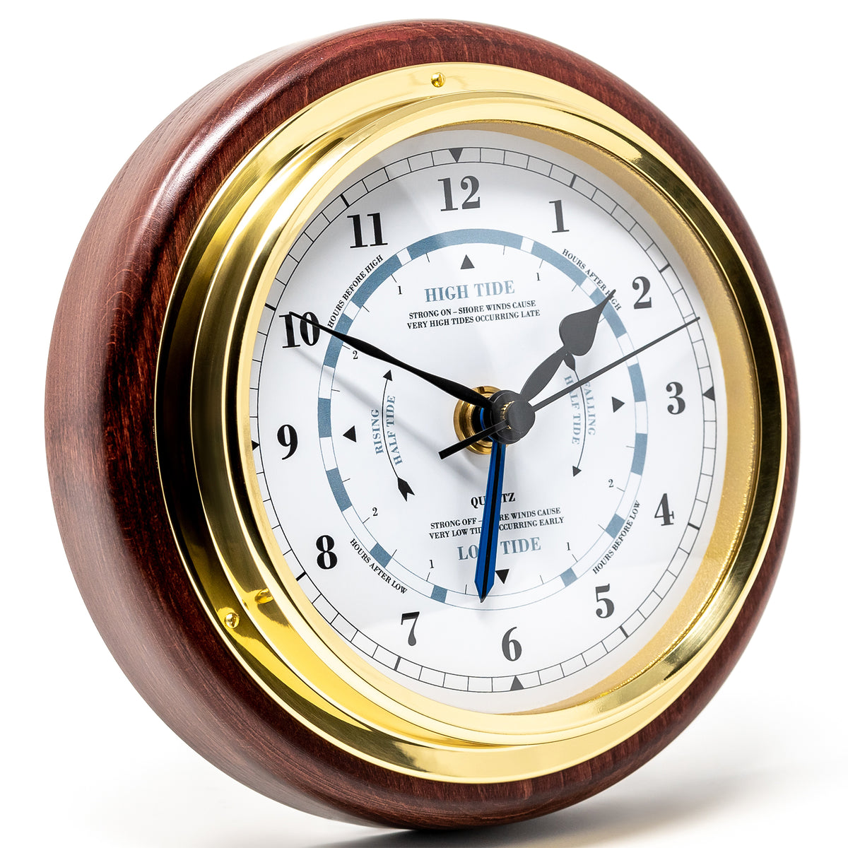 Fischer Tide Clock, Brass / Mahogany Coloured - 1434GU-22 — Loewen META ...